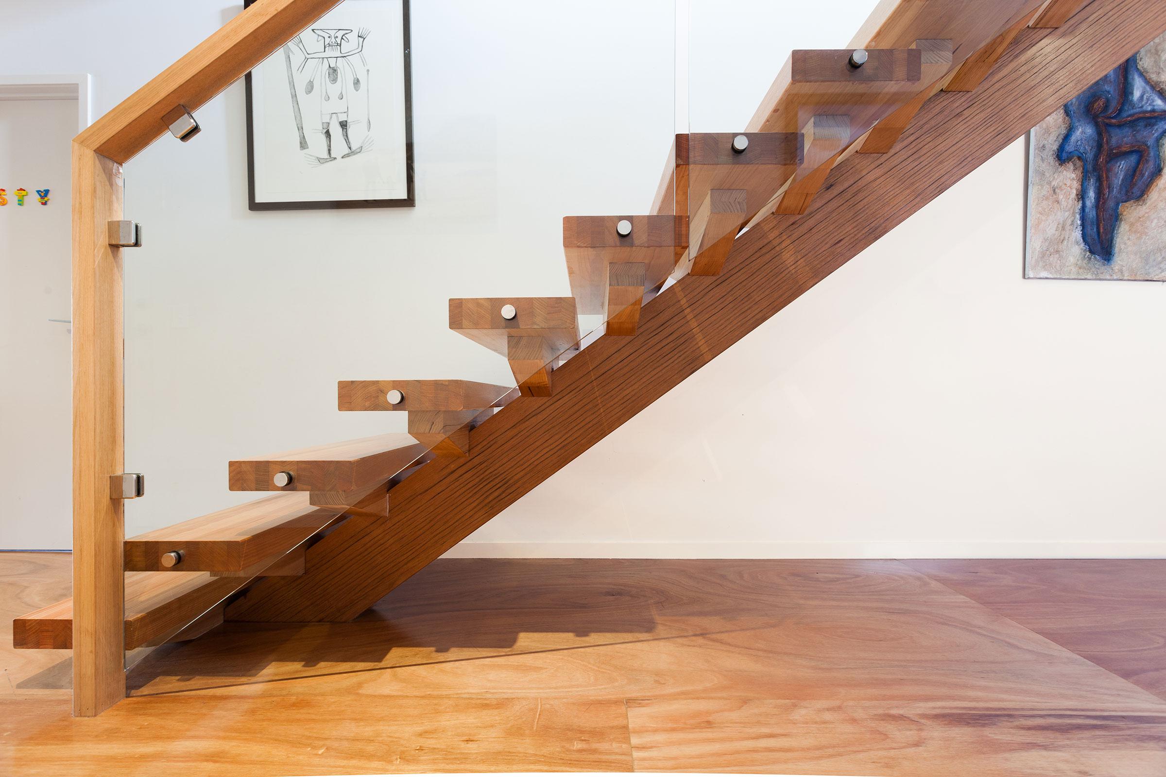 Timber stairs with recycled stringer | Just Stairs